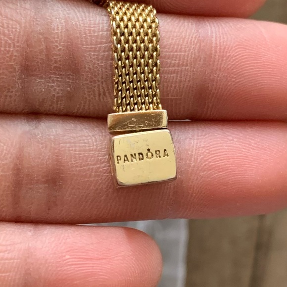 Pandora | Jewelry | 4k Goldplated Pandora Reflexion Mesh Bracelet Euc | Poshmark